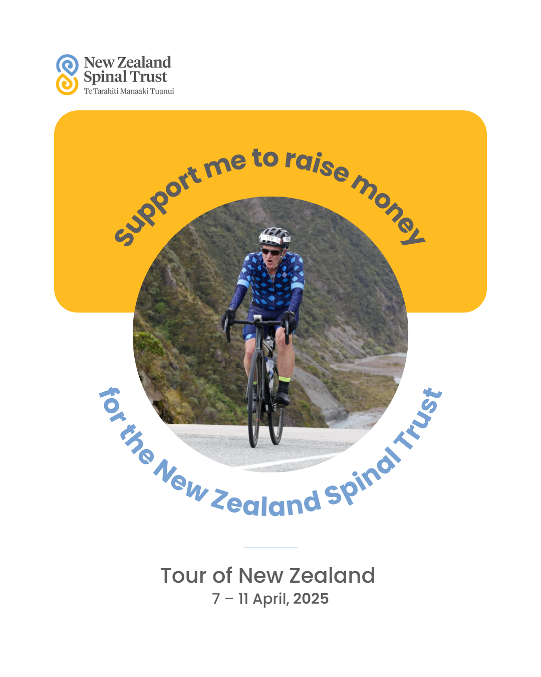 Brian Ashby | Raising money for NZ Spinal Trust in the Tour of NZ